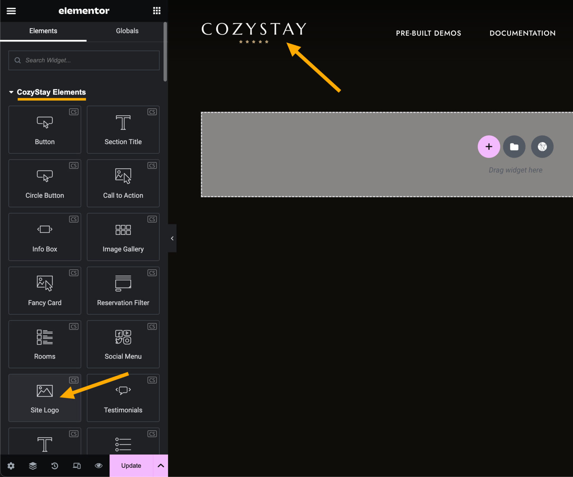 Site Identity & Site Logo – CozyStay Knowledge Base