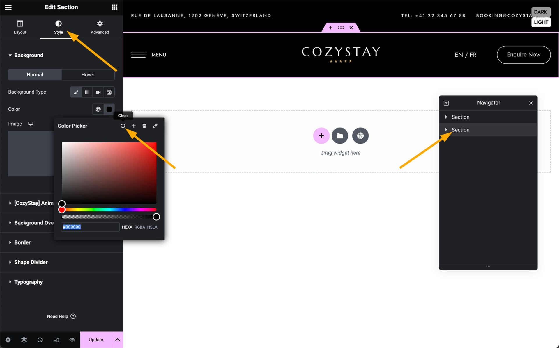 How to make site header transparent and overlap – CozyStay Knowledge Base