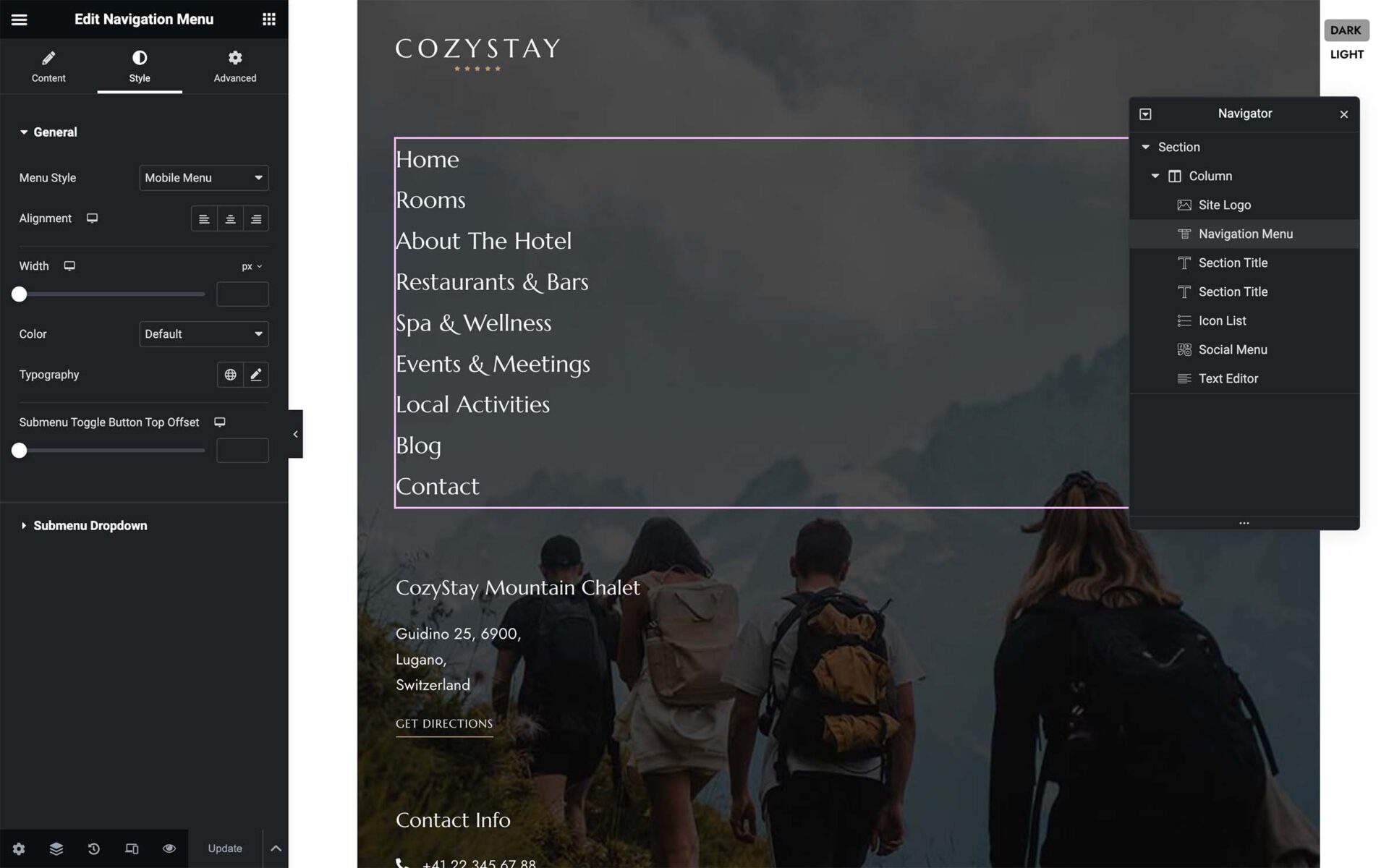 How to set up custom mobile menu – CozyStay Knowledge Base
