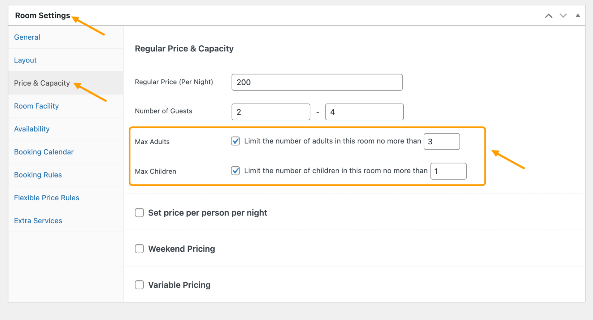 Set Number of Guests – CozyStay Knowledge Base