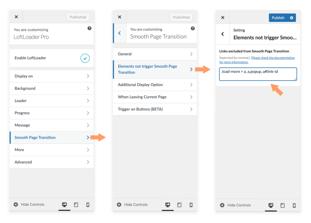 When Leaving Current Page – LoftLoader Pro Documentation