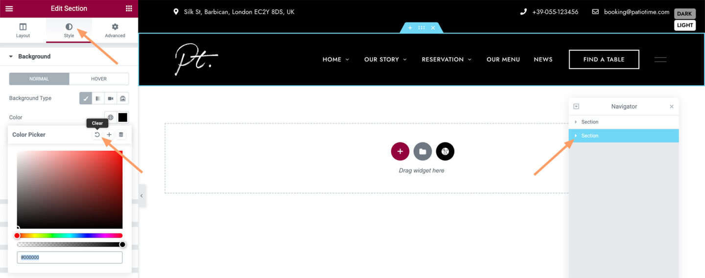 How to make site header transparent and overlap – PatioTime Knowledge Base