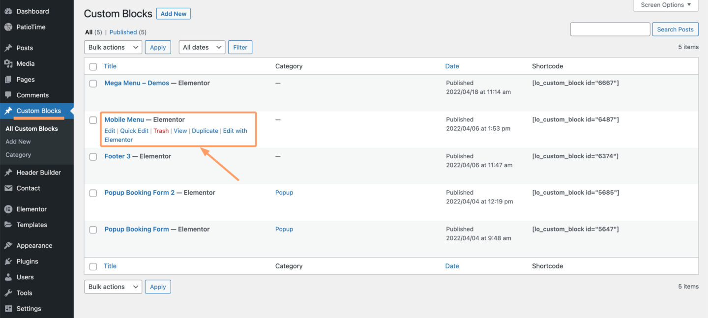 How to set up custom mobile menu – PatioTime Knowledge Base