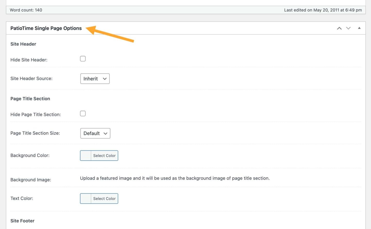 Single Page Options – PatioTime Knowledge Base