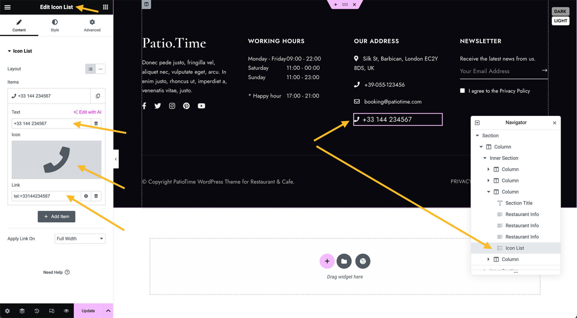 How to add multiple restaurant addresses, phone numbers and emails – PatioTime Knowledge Base