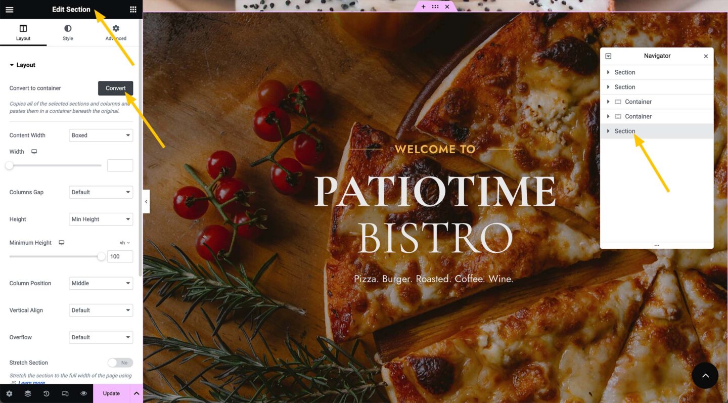 Elementor Flexbox Container – PatioTime Knowledge Base