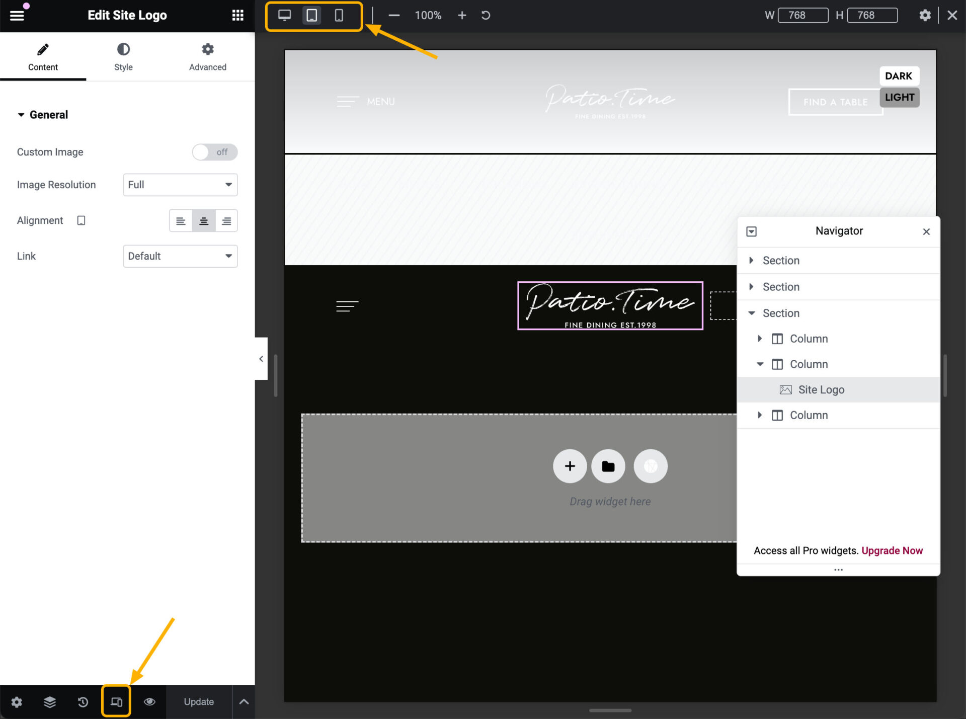Add and Edit Logo Image – PatioTime Knowledge Base