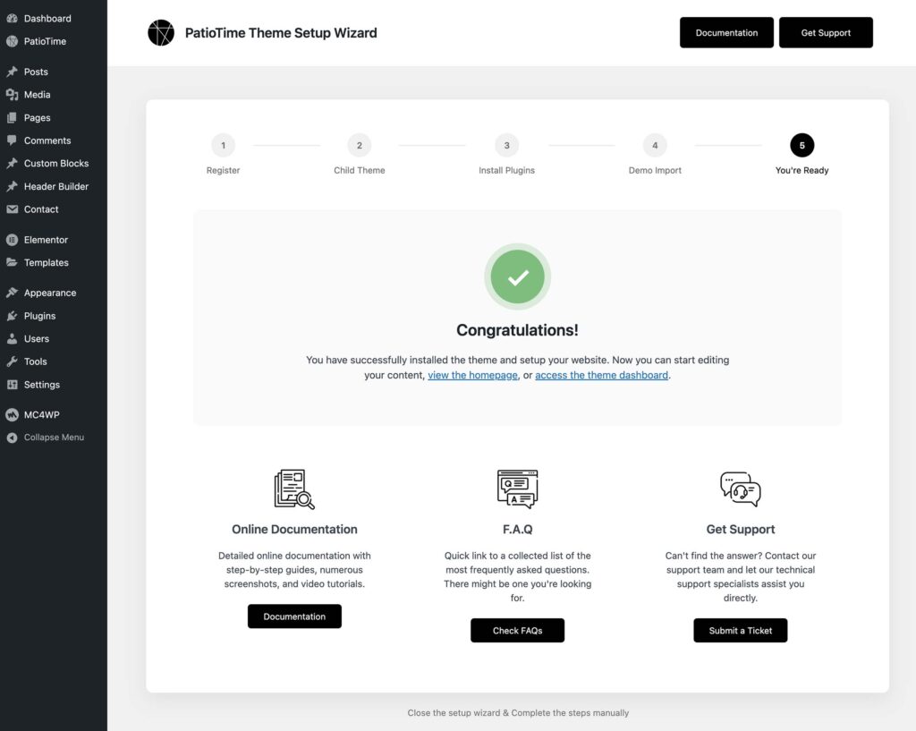 Setup Wizard – PatioTime Knowledge Base